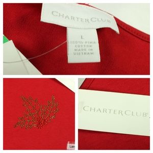 Charter Club | Tops | Charter Club Size L Christmas Long Sleeve Shirt ...